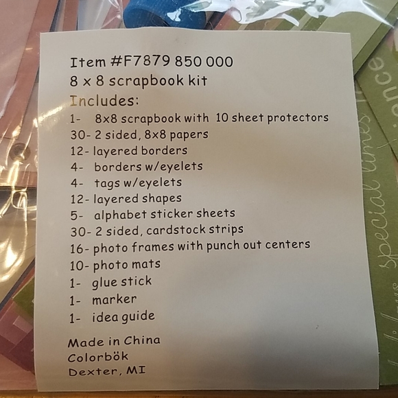 Colorbok | Art | Colobok Scrapbook Kit 8x8 Album | Poshmark
